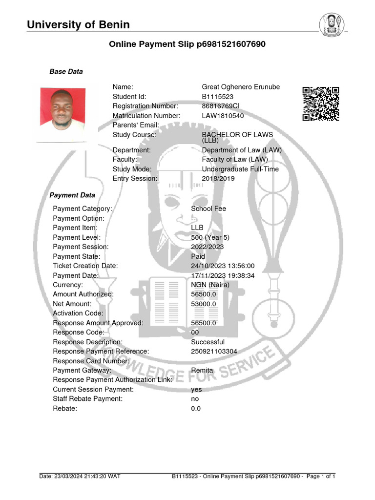 Payment Slip 240323 214335 | PDF