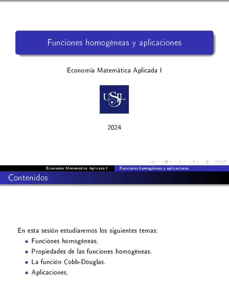 S7-4 Funciones Homogeneas | PDF | Pendiente | Matemáticas Aplicadas