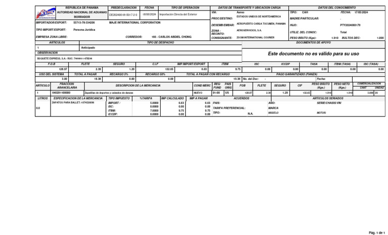 Boquete Express Pty2024060179 Pdf