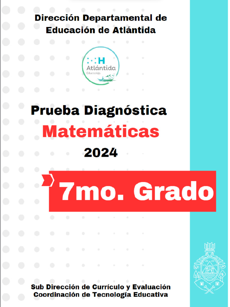 Prueba Diagnóstica de Matemáticas | PDF