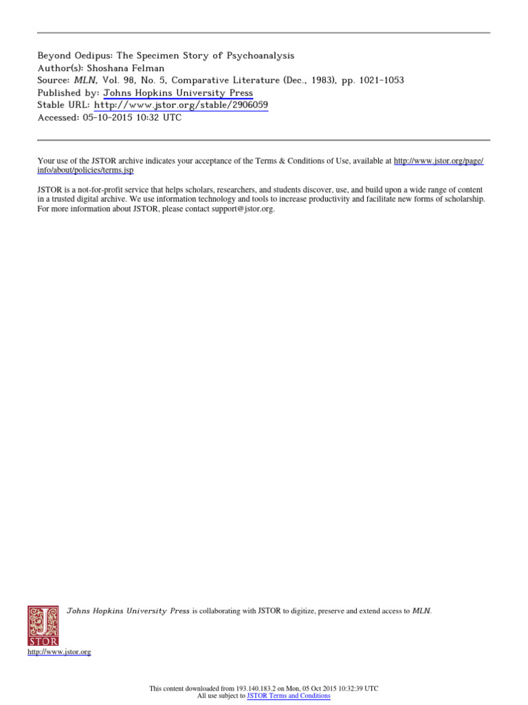 Beyond Oedipus | PDF | Psychoanalysis | Oedipus Complex