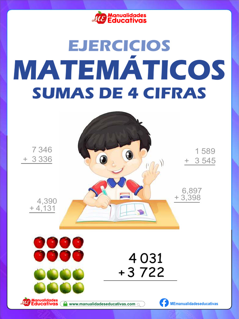 Ejercicios Sumas de 4 Cifras | PDF