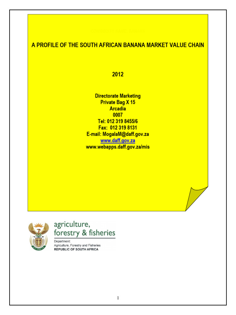 Banana Market Value Chain Profile 2012 | PDF | Wage | Economies