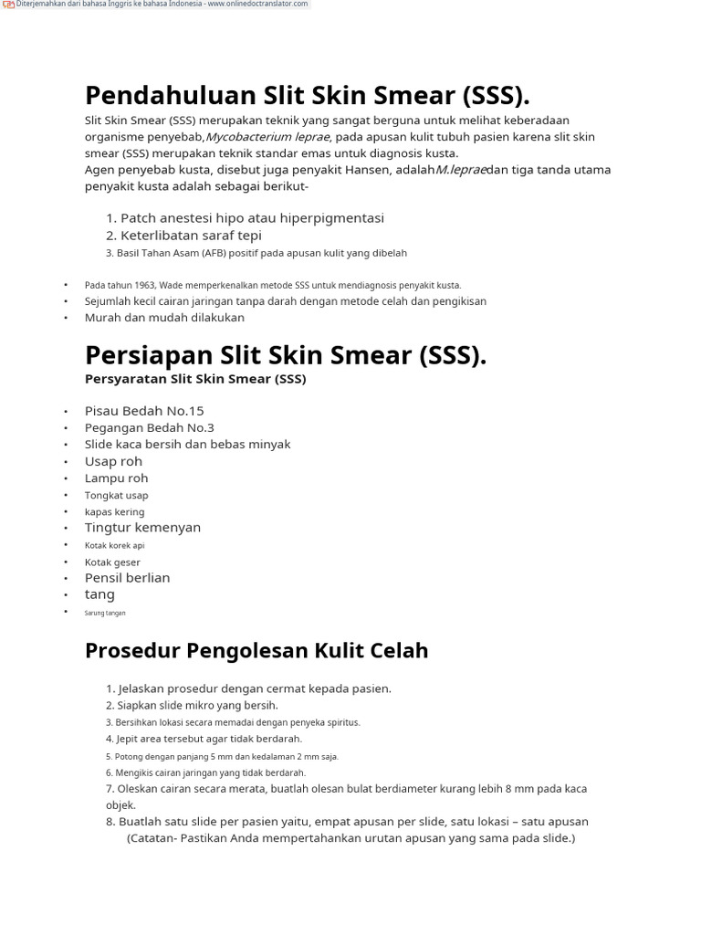 Slit Skin Smear - En.id | PDF