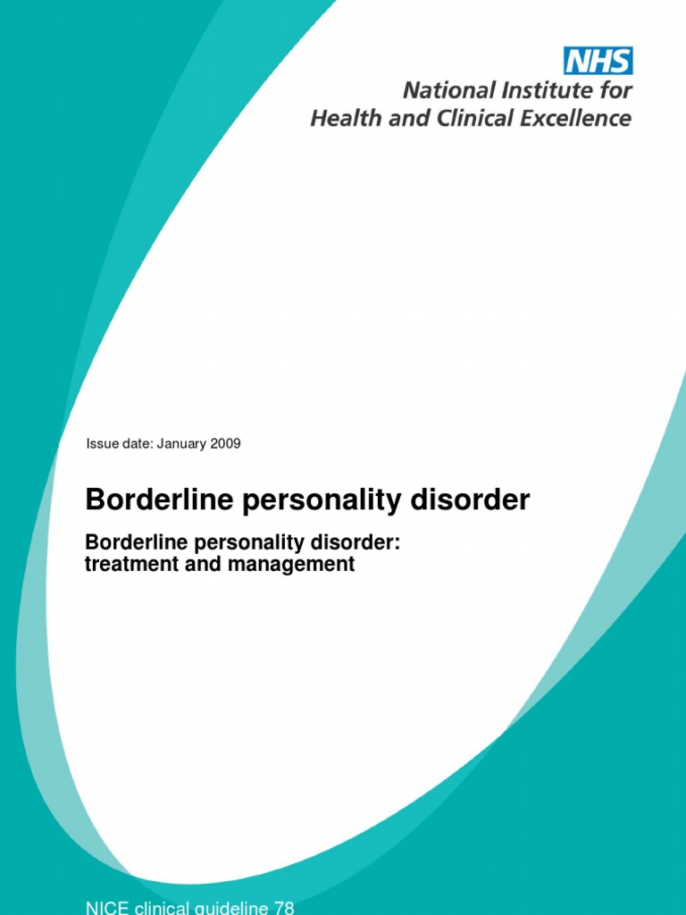 NICE Guidelines 2009 - Borderline Personality Disorder Treatment and Management | Download Free ...