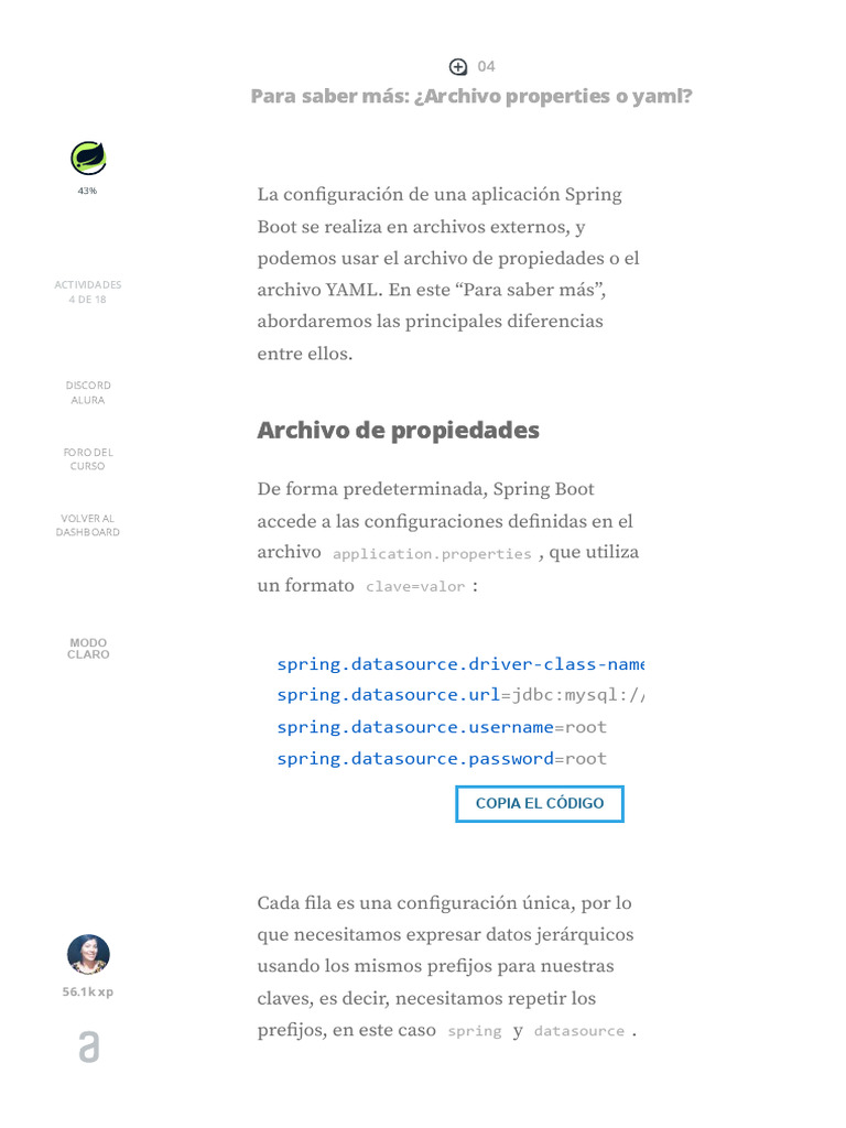 Archivo de Propiedades: para Saber Más: ¿Archivo Properties o Yaml? | PDF | Archivo de ...