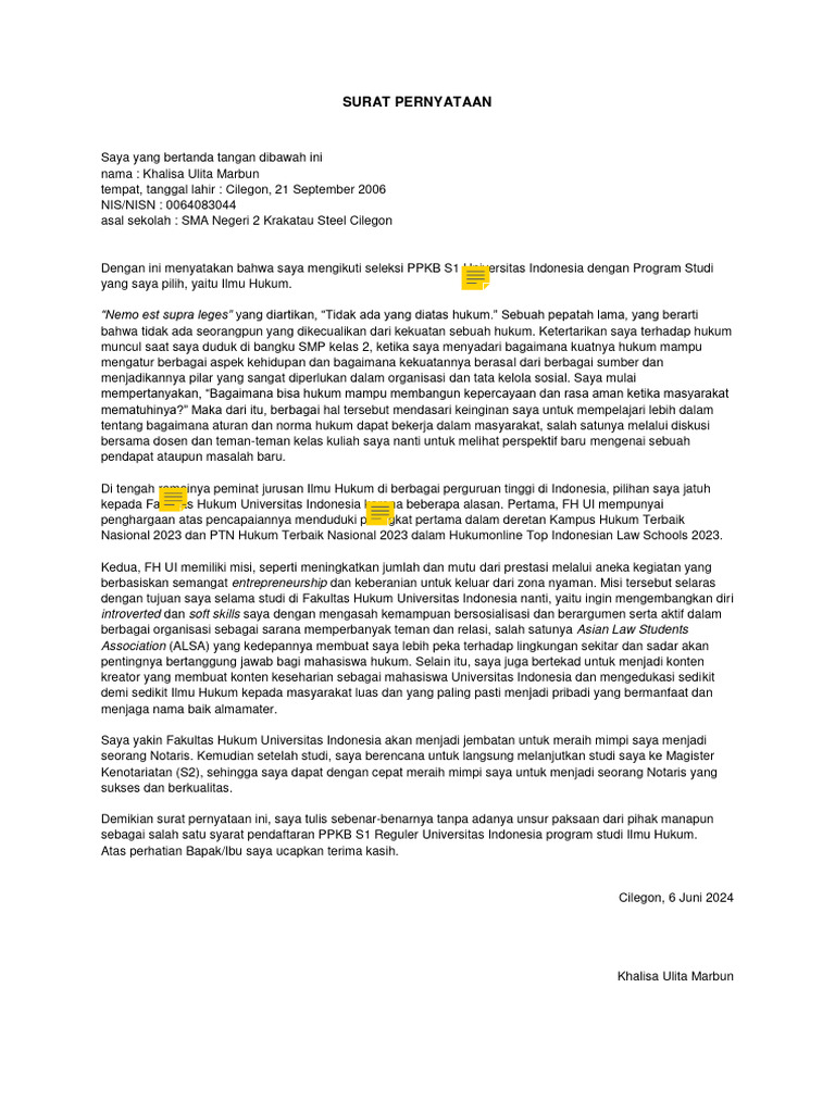 Essay PPKB FH Ui 2024 | PDF