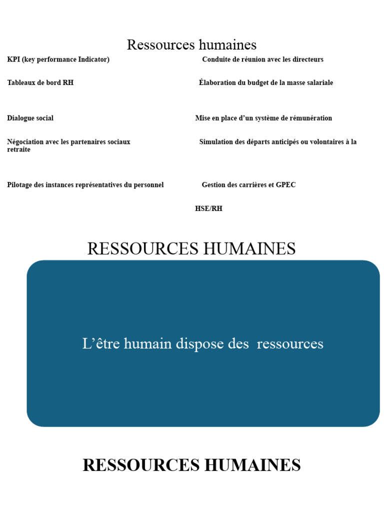 Ressources Humaines | PDF | Gestion des ressources humaines | Salaires