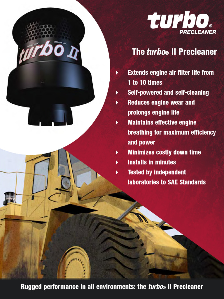 Turbo® II Precleaner Overview | PDF | Turbocharger | Engines