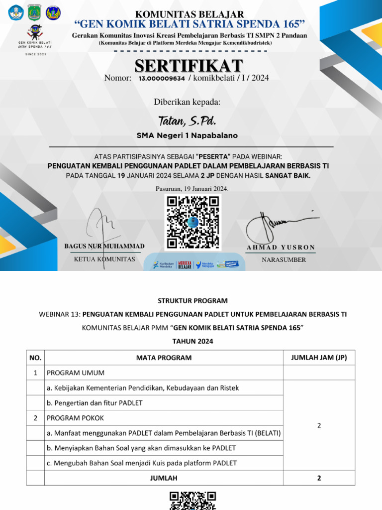 Sertifikat PMM | PDF