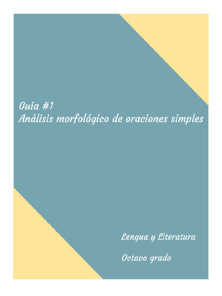 Análisis Morfológico y Sintáctico en Español | PDF | Asunto (gramática ...