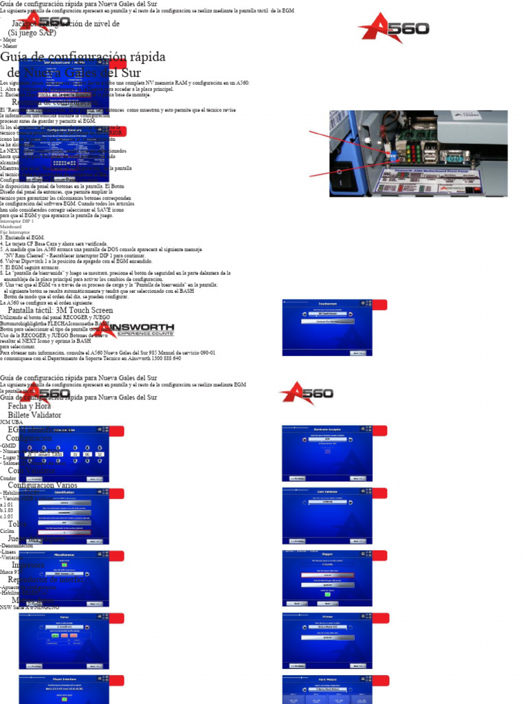 Configuración Rápida EGM NSW A560 | PDF | Software | Ingeniería Informática