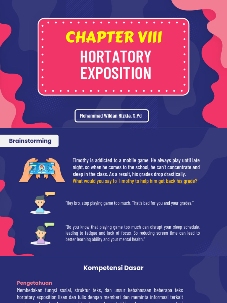 CHAPTER VIII - Hortatory Exposition | PDF | Knowledge | Reason