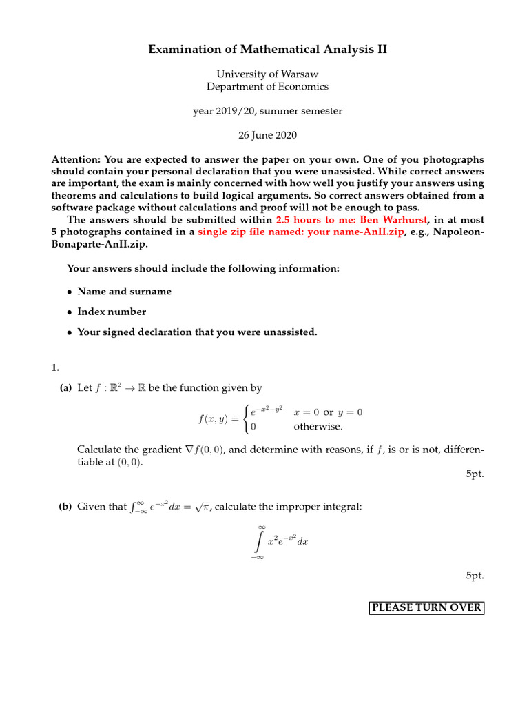 Mathematical analysis exam | Download Free PDF | Applied Mathematics | Mathematical Logic