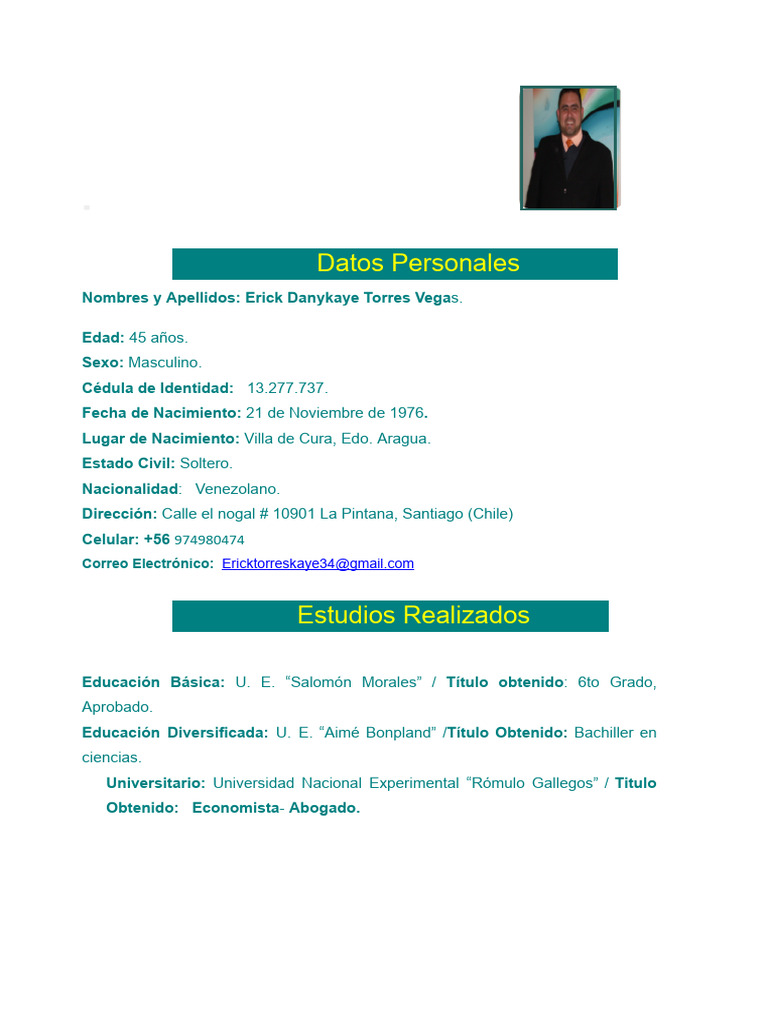 CV de erick actualizado | PDF