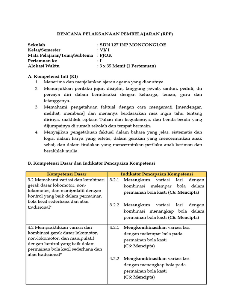 RPP Backward Design | PDF
