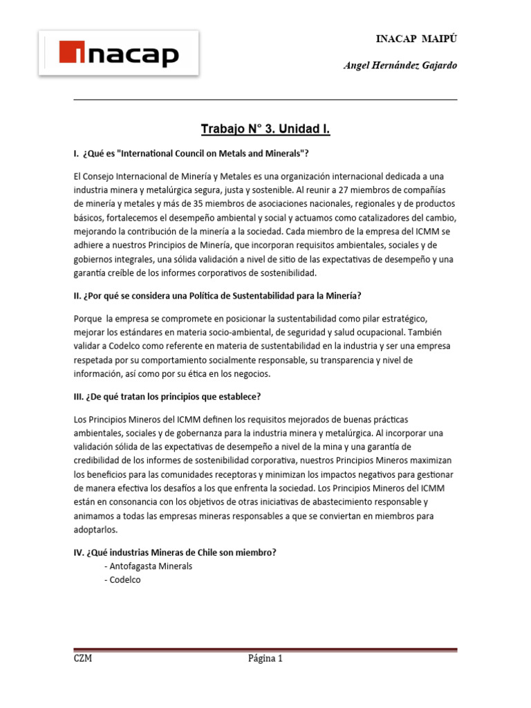 Principios Sustentables del ICMM | PDF