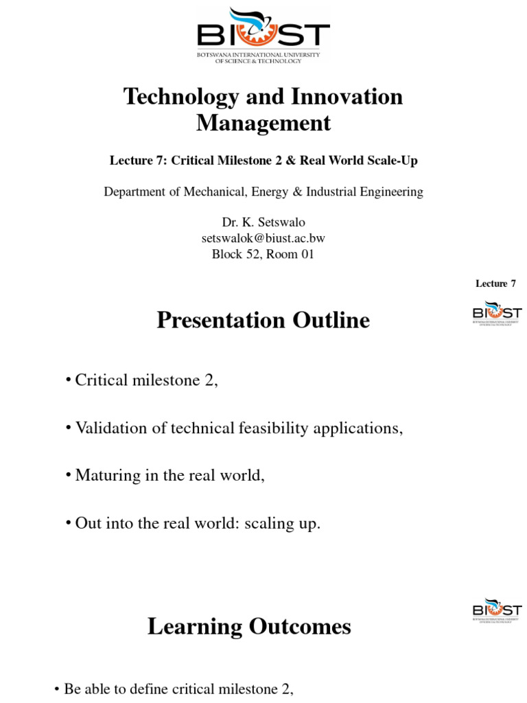 Lecture 7-Critical Milestone 2 and Scale-Up | PDF | Non Disclosure Agreement | Business