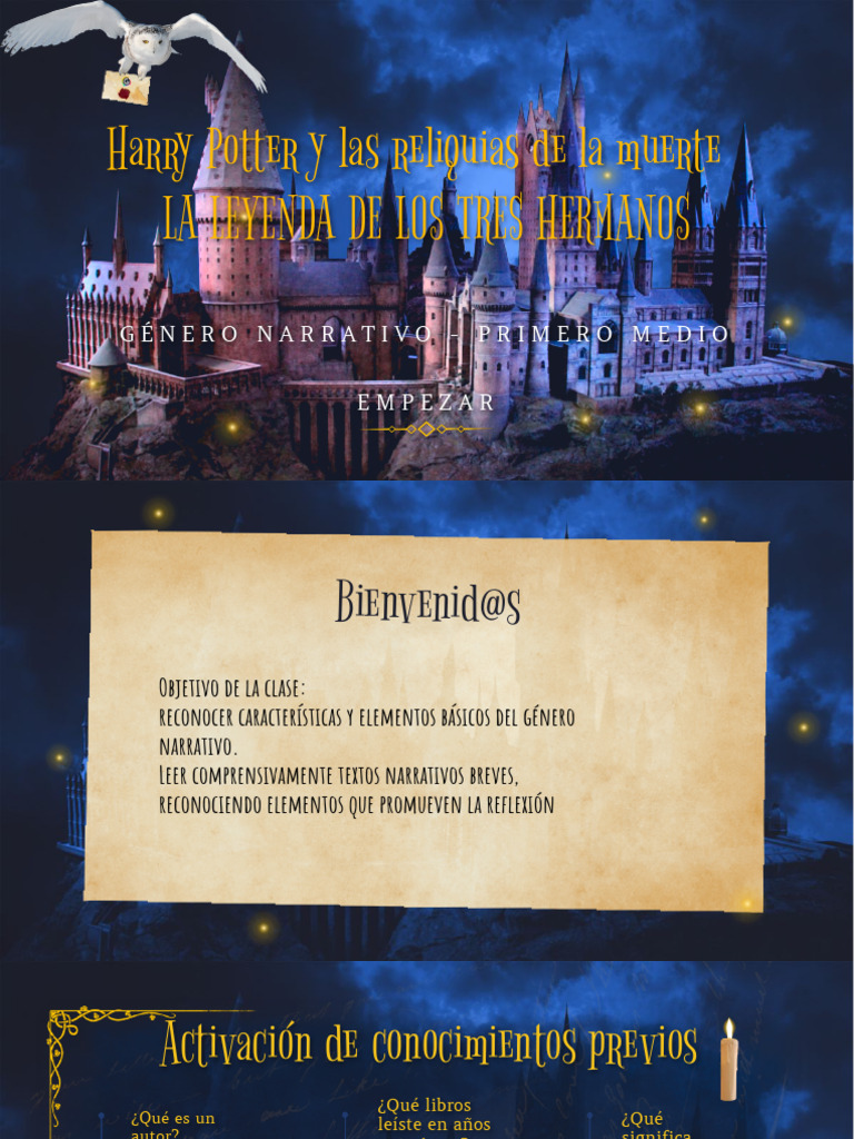 Actividad Inicial Comprensión Lectora | PDF | Narración | Harry Potter
