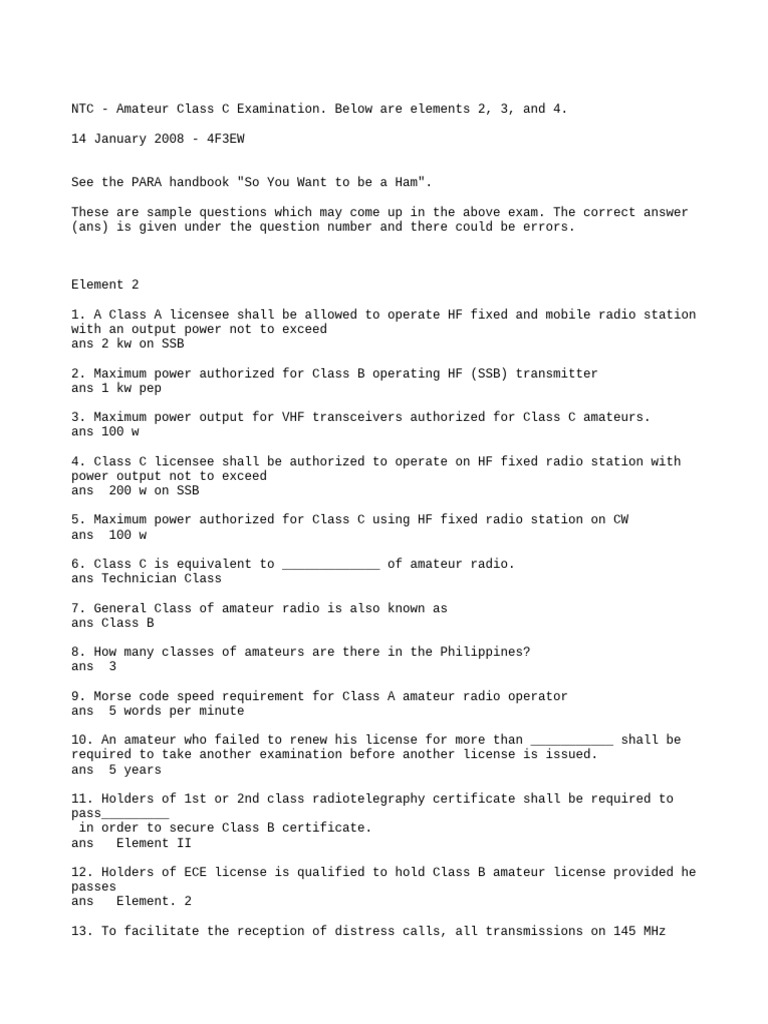 C - NTC Class C Elements 2,3,4 | PDF | Series And Parallel Circuits ...