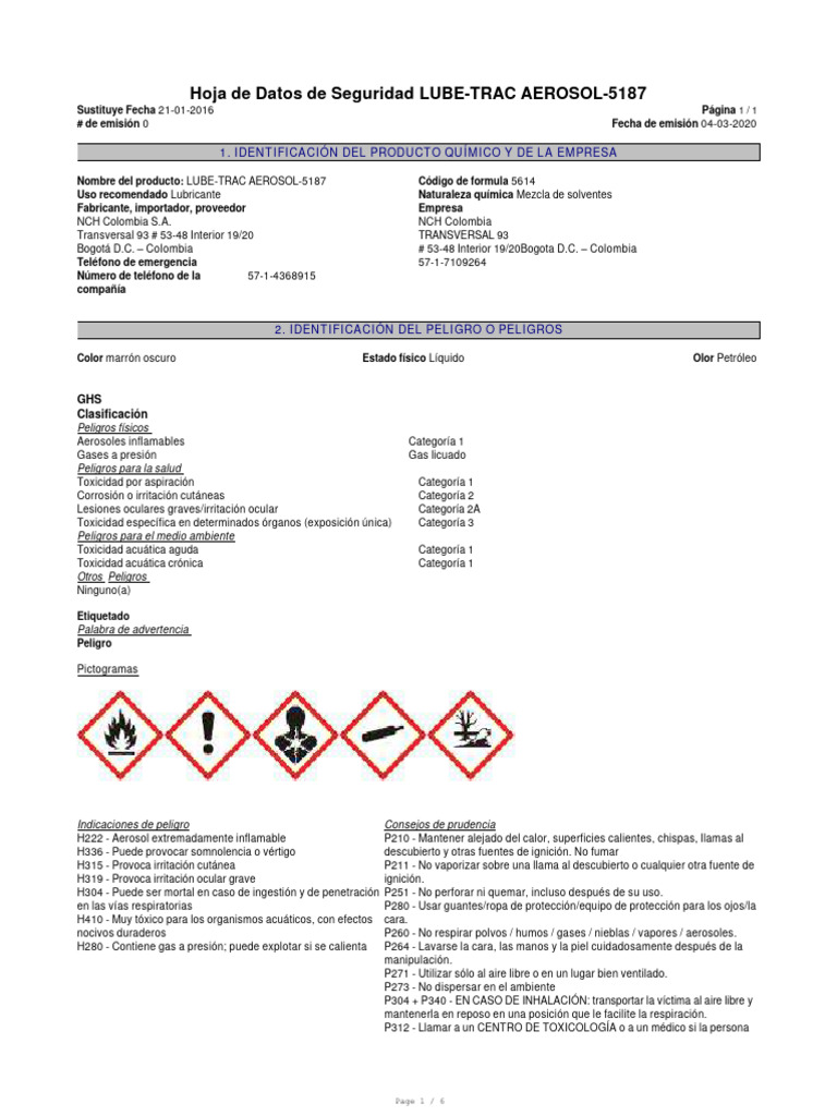 LUBRICANTE SUM33954 Lube Trac | PDF | Agua | Respiración