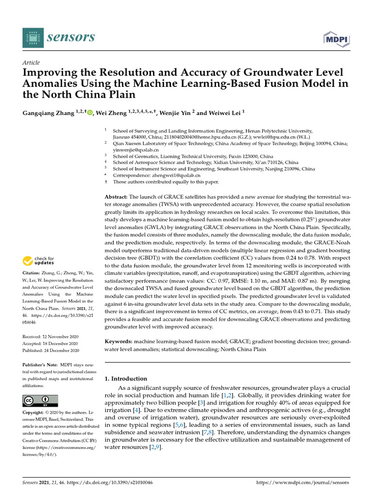 Improving The Resolution And Accuracy Of Groundwater Level Anomalies