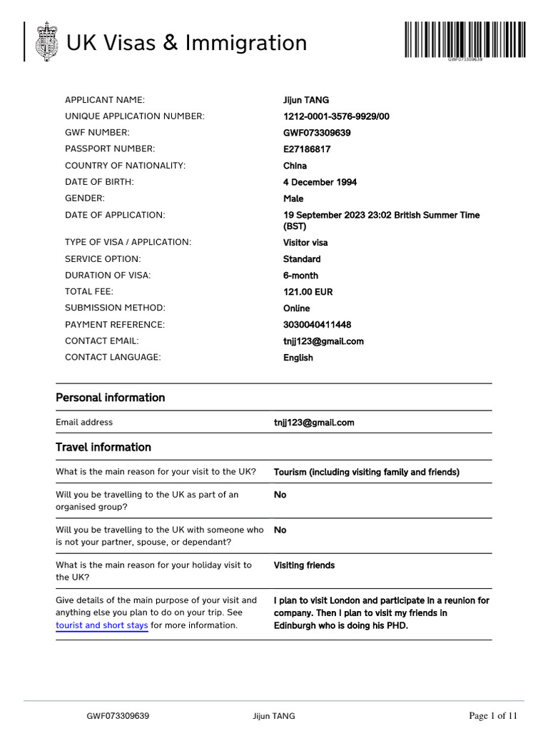 UK Visas & Immigration: Personal Information | PDF | Travel Visa