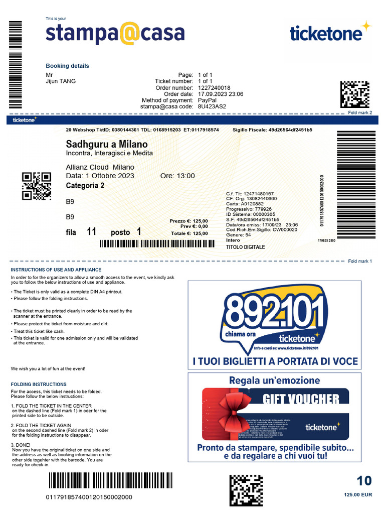Ticketdirect 1227240018 | PDF