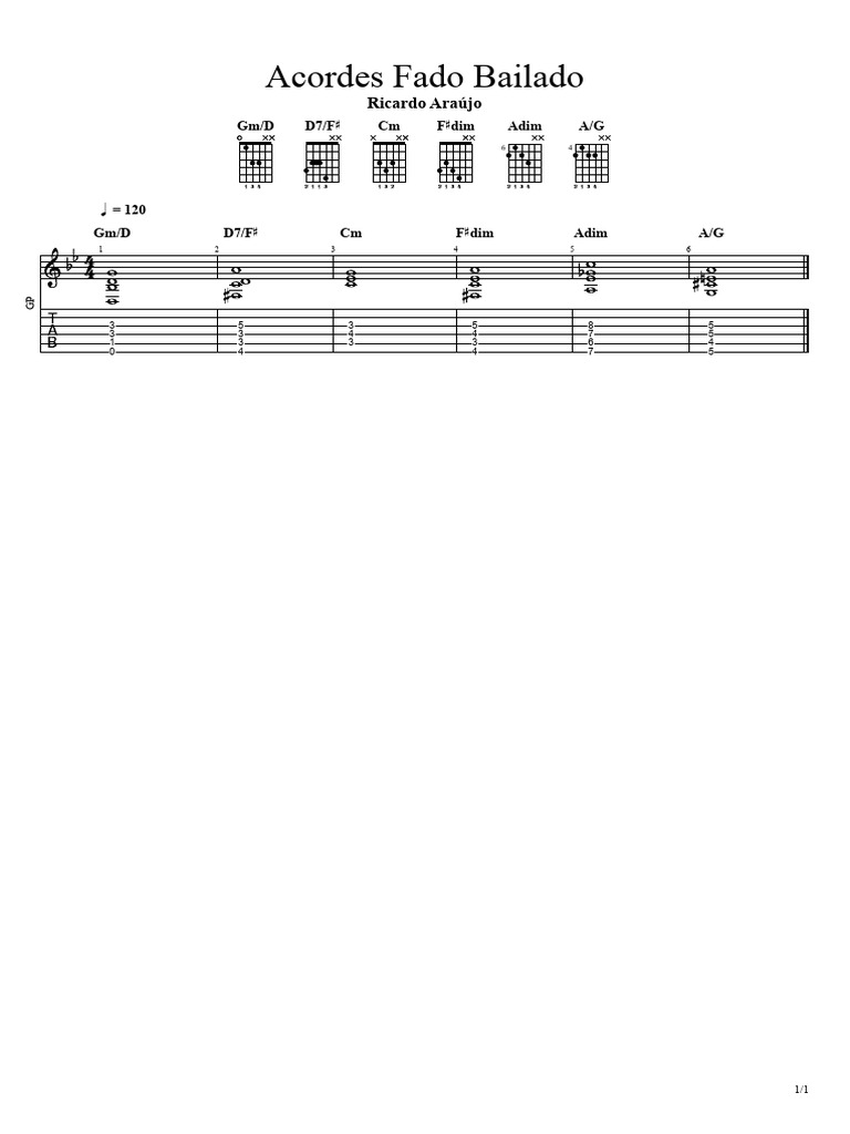 Acordes Fado Bailado | PDF