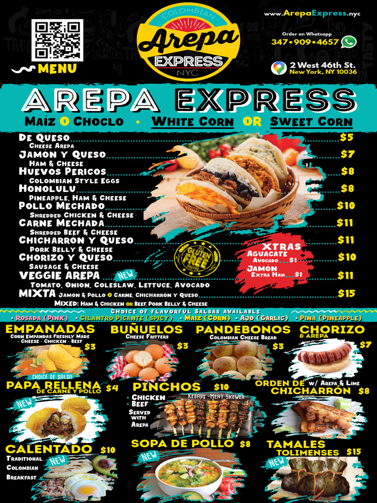 Arepa Express NYC March2024 | PDF | Cuisine Of The Americas | North ...