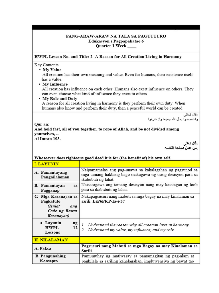 Final Montecillo Esp6 Lesson 2 Pdf