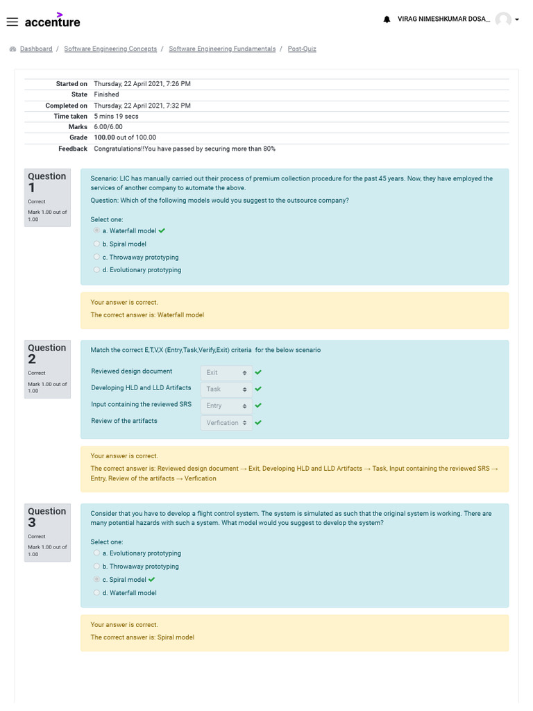Post-Quiz - SE Fundamentals Attempt Review | PDF | Software Prototyping ...