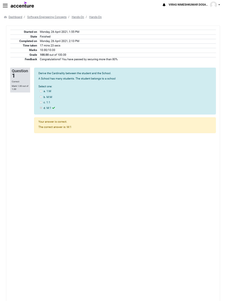 Hands-On_ SE Concepts Attempt Review | Download Free PDF | Algorithms | Theoretical Computer Science