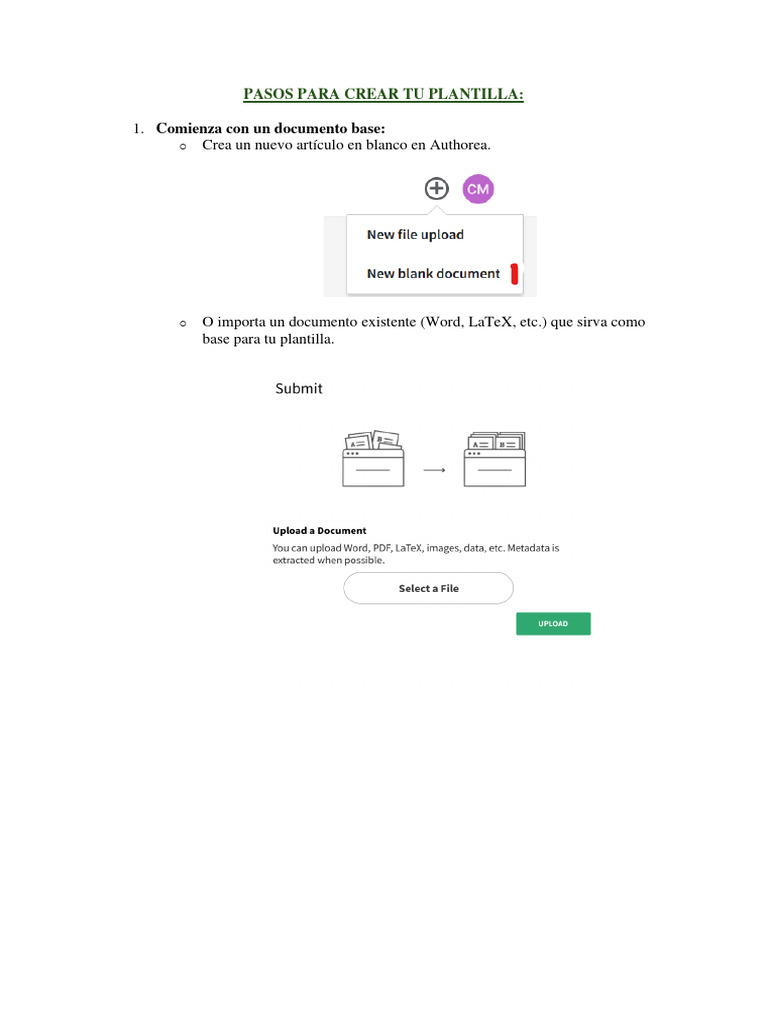 Crea Plantillas en Authorea | PDF | Crecimiento personal y profesional | Arte