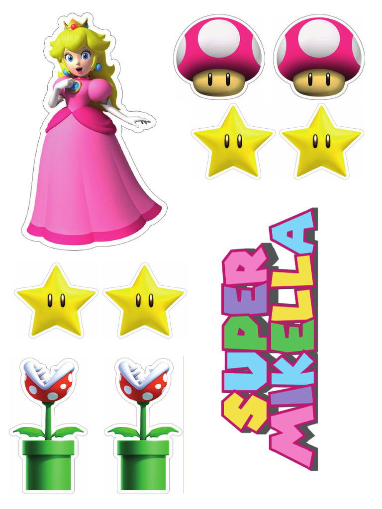 Mario Bros Pink Toppers | PDF