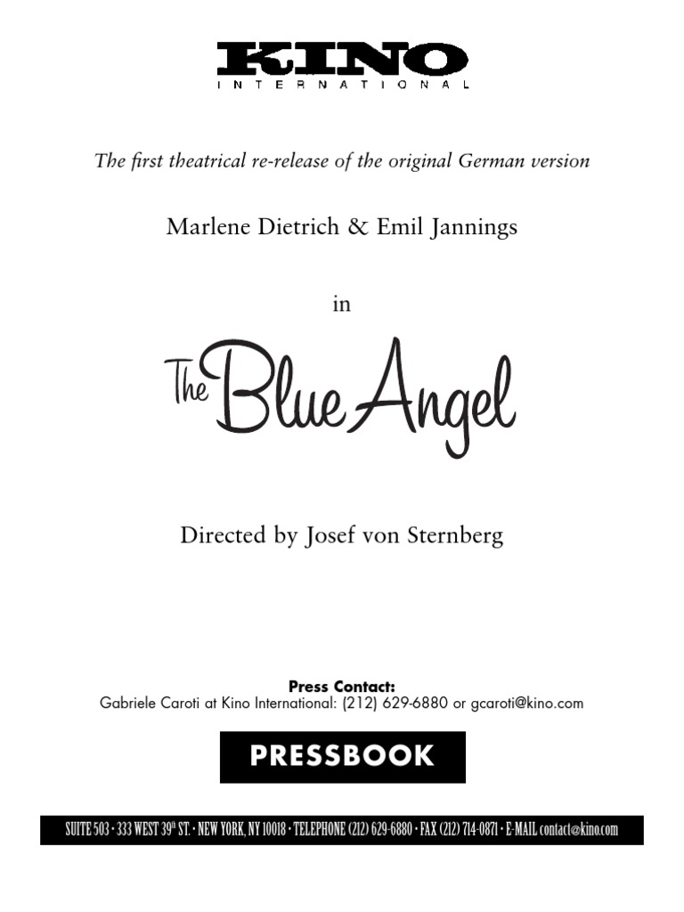 Der Blaue Engel (The Blue Angel) | PDF | Cinema | Leisure