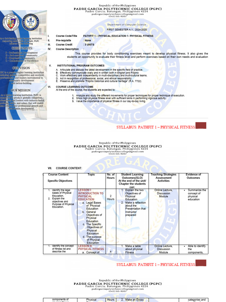 PATHFIT1 | PDF | Gymnastics | Aerobic Exercise