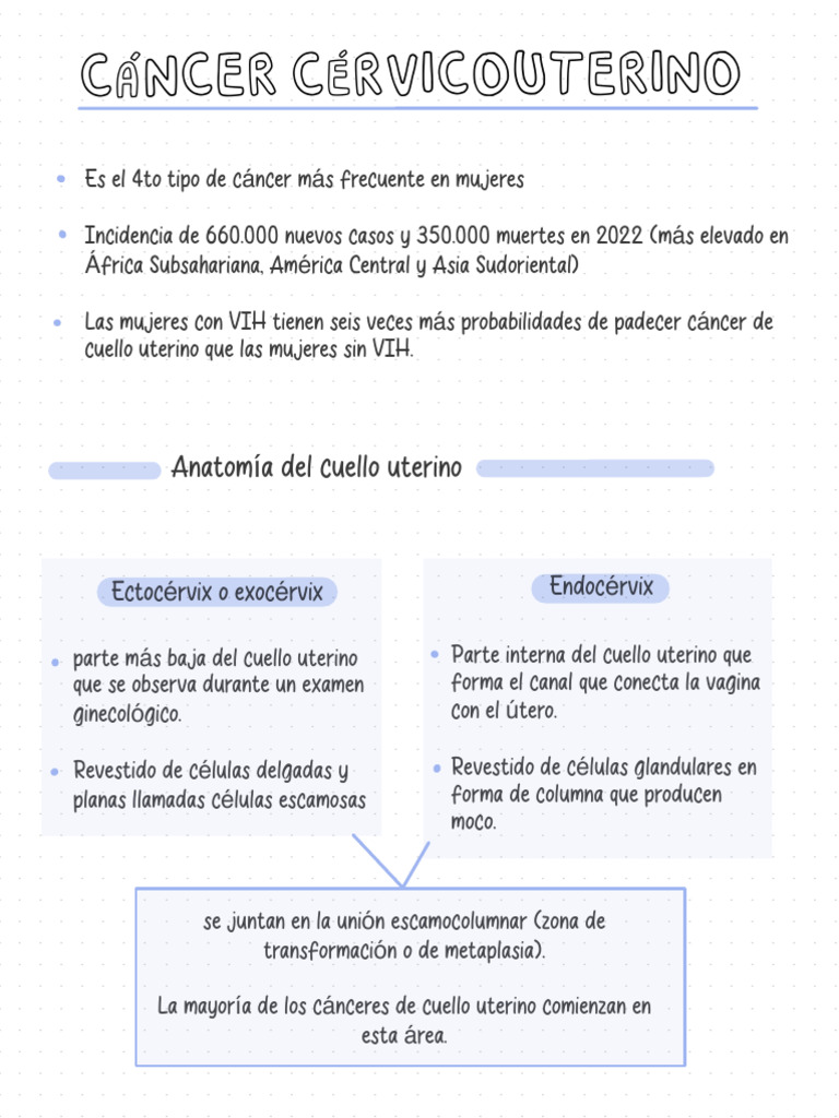 Cancer Cervicouterino | PDF | Cáncer de cuello uterino | Cáncer