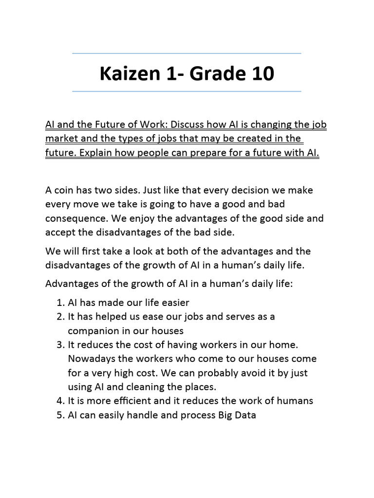 Kaizen 1 | PDF | Artificial Intelligence | Intelligence (AI) & Semantics