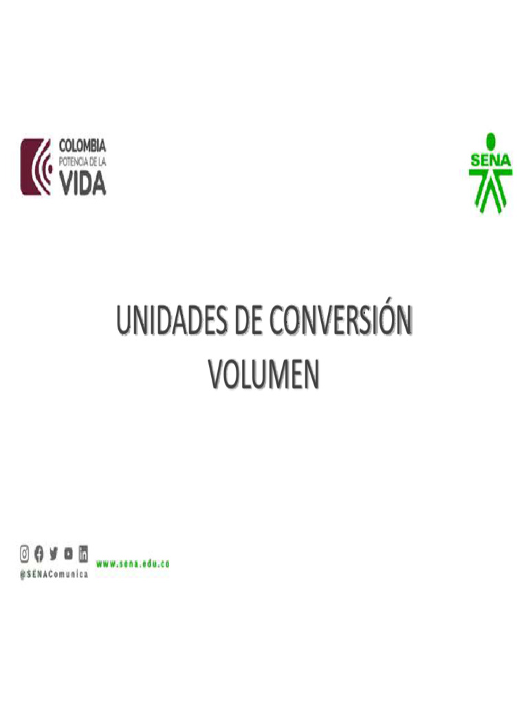 Unidades de Conversión Volumen | PDF | Litro | Volumen