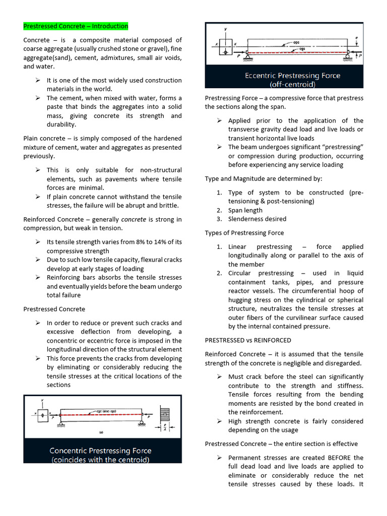 Prestressed Concrete | PDF | Prestressed Concrete | Concrete