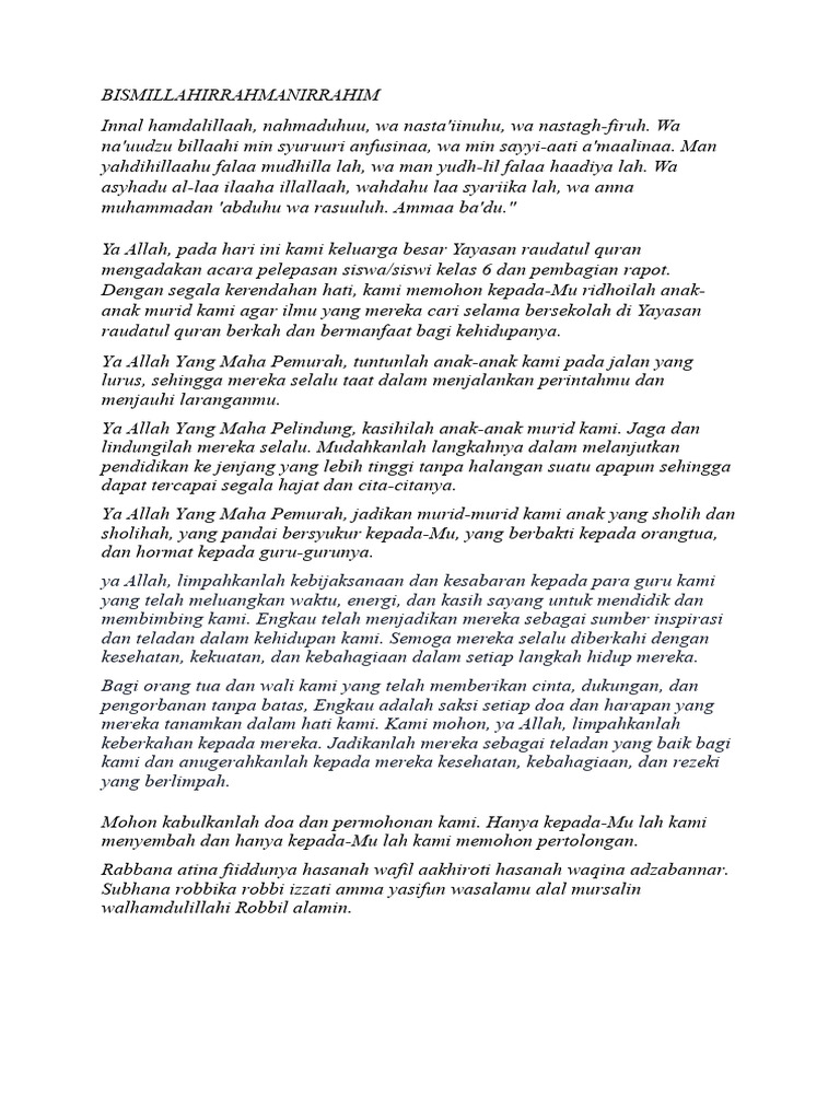 Doa Perpisahan | PDF