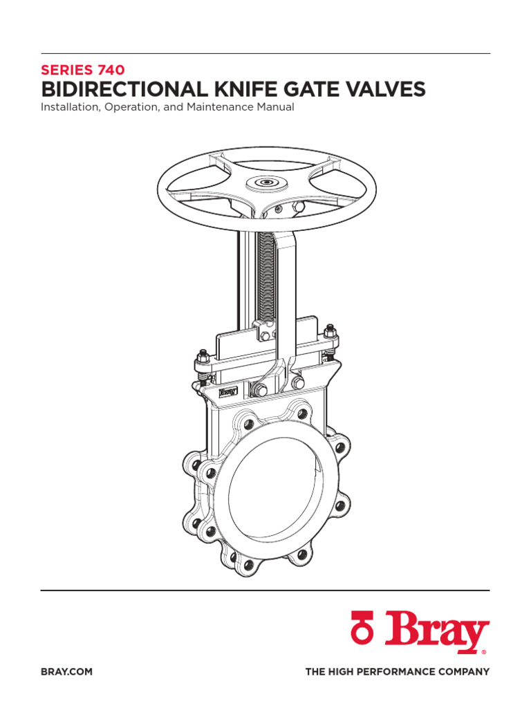Series 740 Knife Gate Valve Manual | PDF | Valve | Actuator