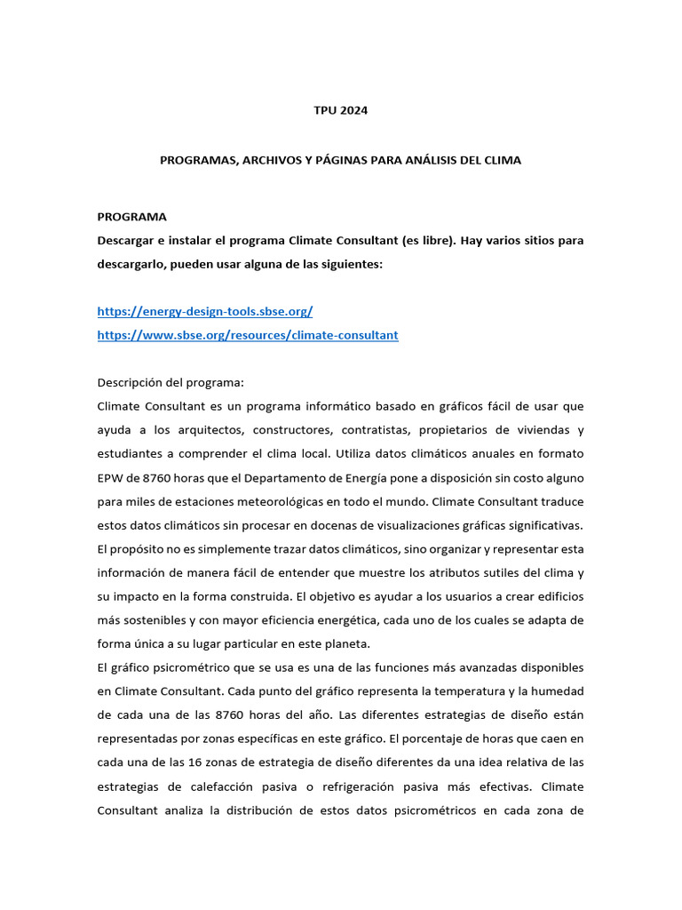 C2 INFO Bioclima - Programa, Páginas y Datos Climáticos | PDF | Herida | Clima