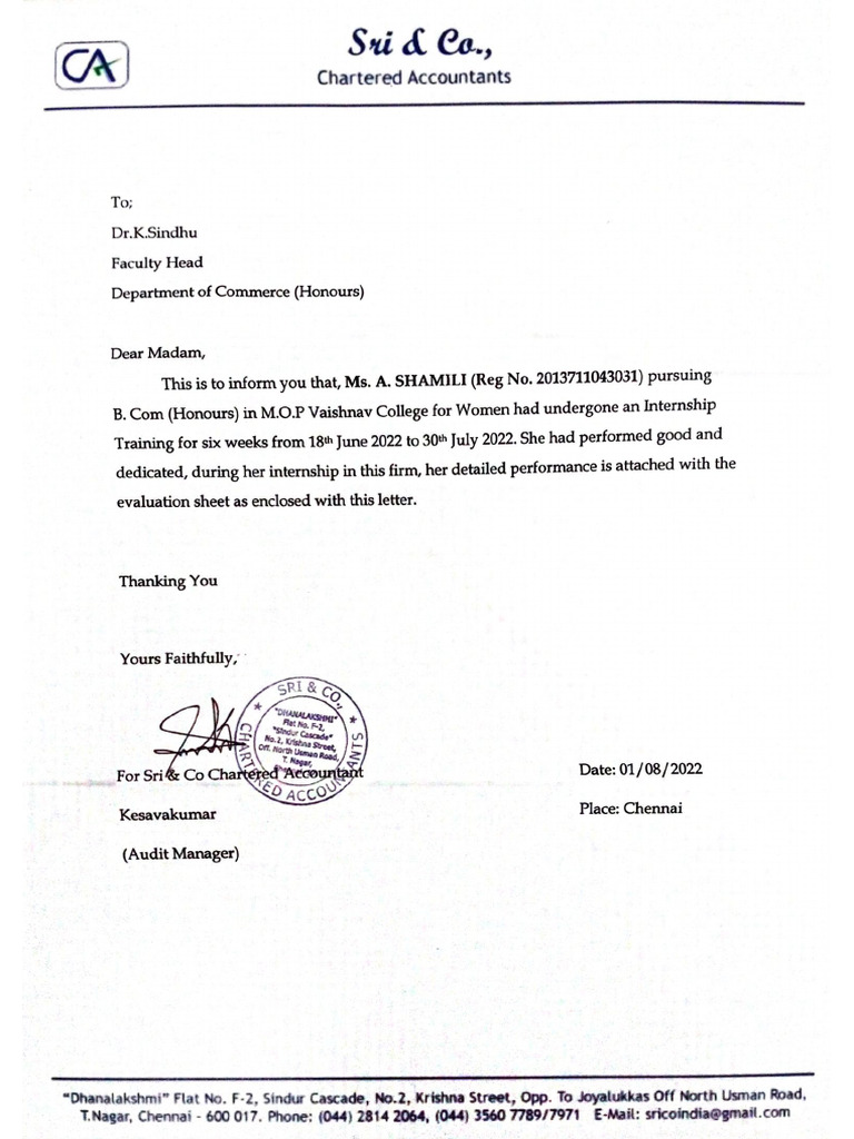 Internship Completion Certificate | PDF