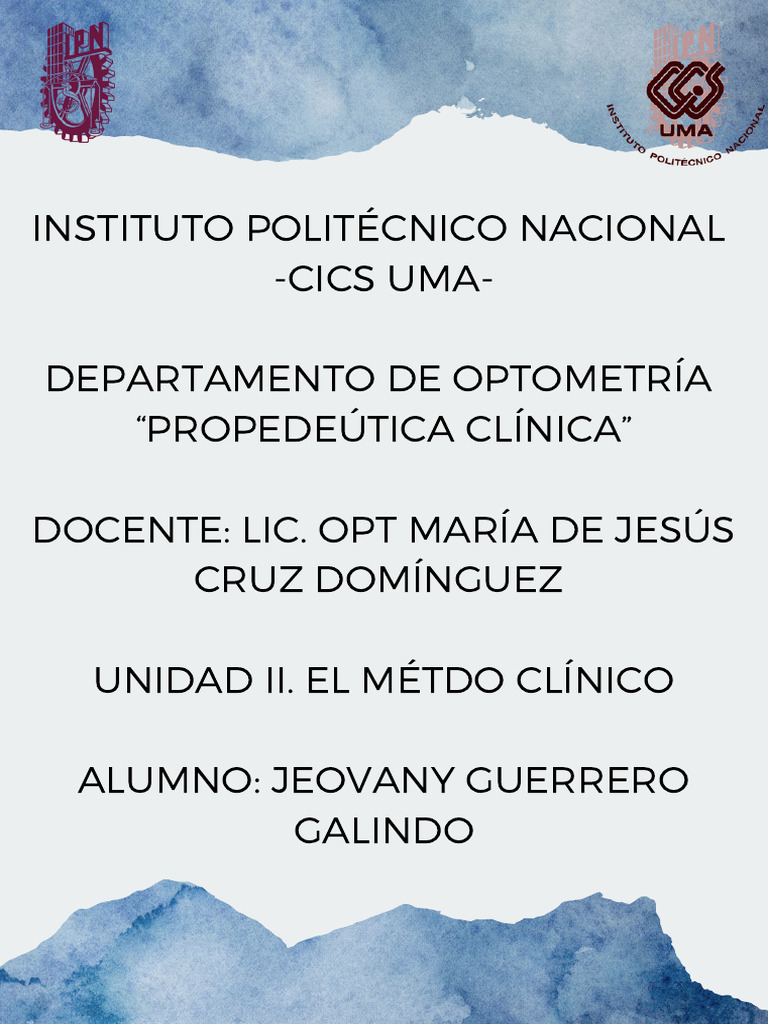 INSTITUTO POLITÉCNICO NACIONAL -CICS UMA- DEPARTAMENTO DE OPTOMETRÍA ...