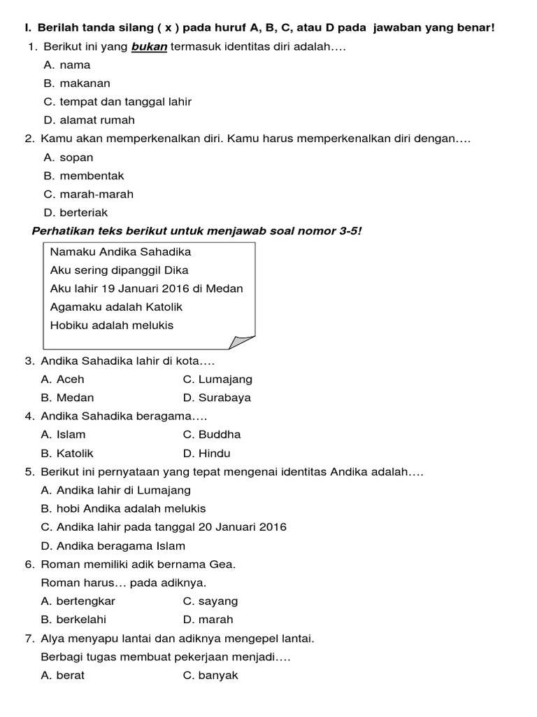 Bu Dwi-Soal Pat Genap Kelas Ii Kumer Pend. Pancasila 2023-2024 | PDF