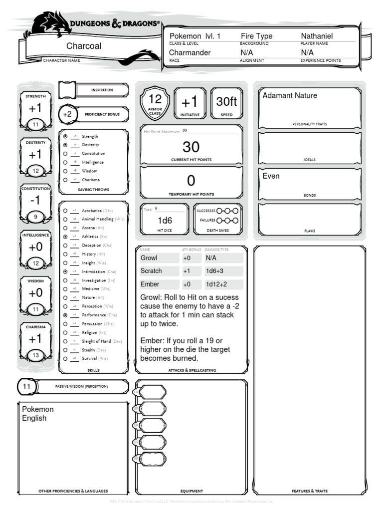 Charmander (1) | PDF | Gaming | Tabletop Games