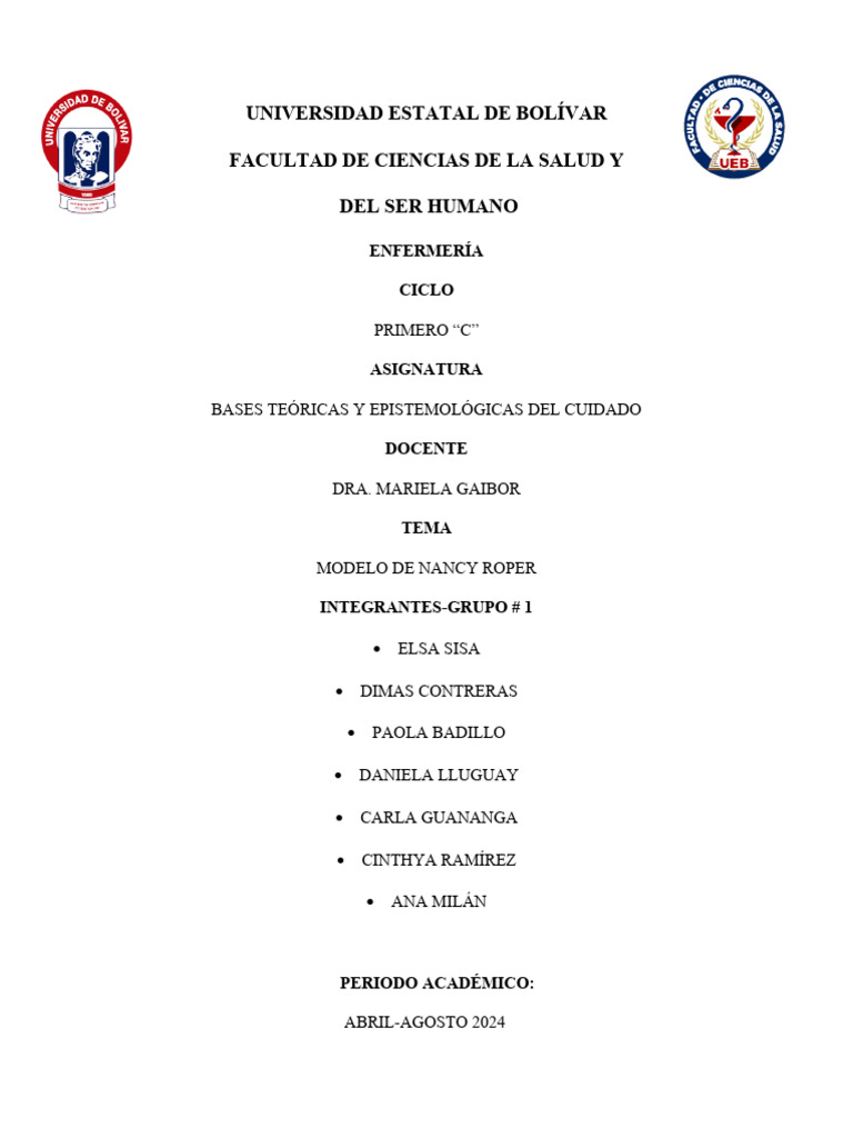 NANCY ROPER Caso | PDF | Enfermería | Adultos