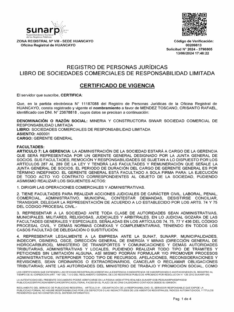 Vigencia Siwar | PDF